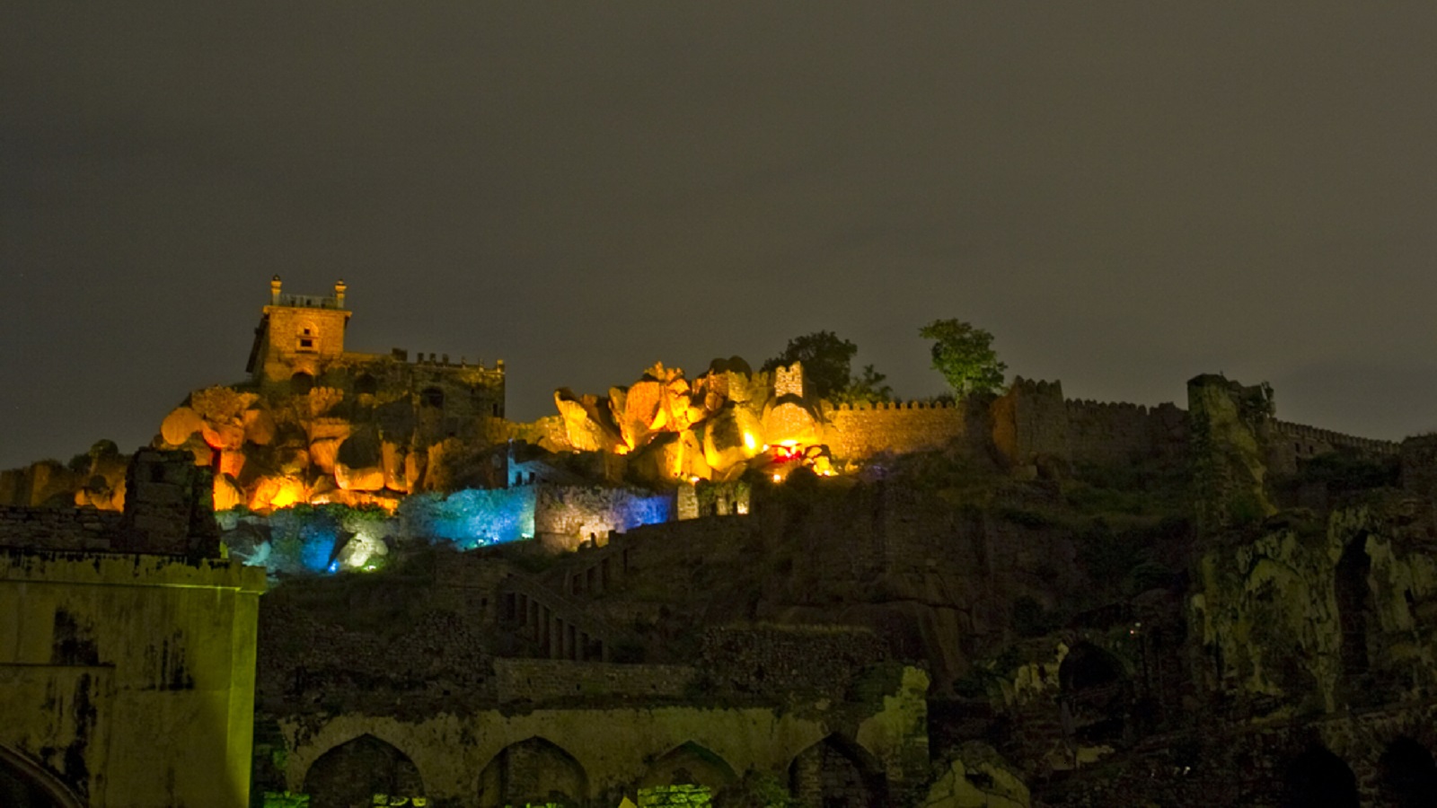 Golconda Fort At Night