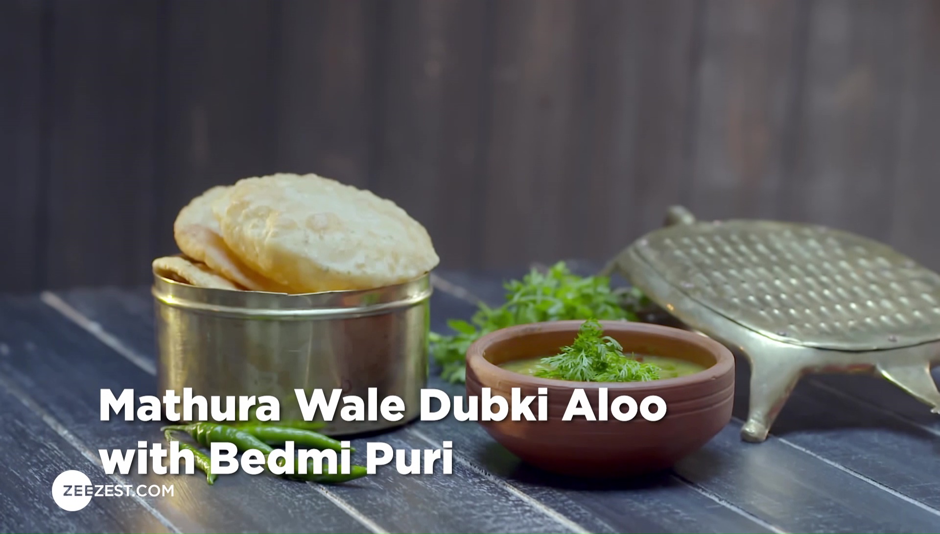 Watch Mathura Wale Dubki Aloo With Bedmi Puri Recipe By Chef Pankaj ...