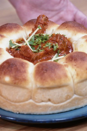 Watch Laal Maas In A Bread Bowl Recipe By Tejasvi Chandela